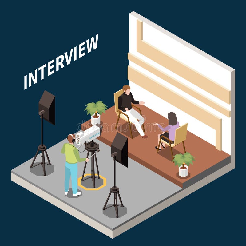 Media Isometric Concept stock illustration. Illustration of stage ...