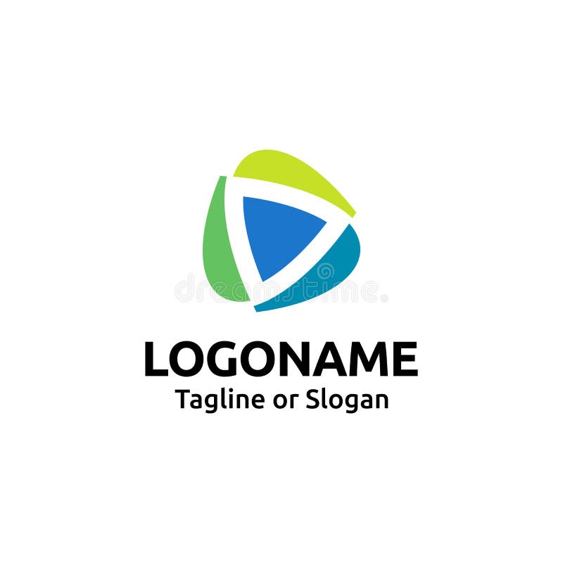 Media Logo. Abstract Triangle Related To Logo and Multimedia Logo Stock ...