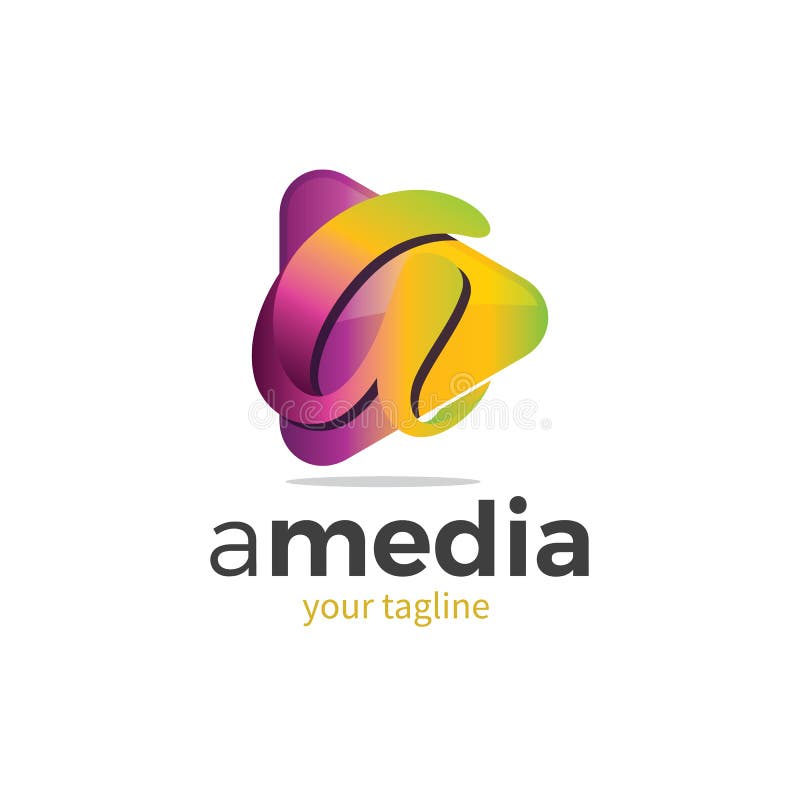 Letter D Media Logo stock vector. Illustration of audio - 89676285