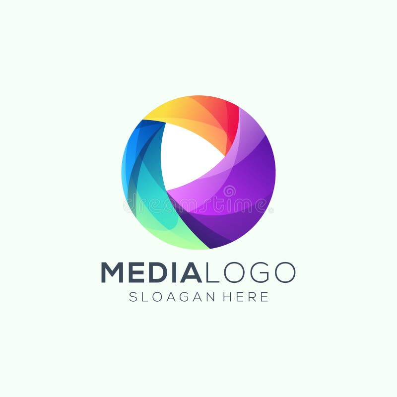Media Logo Design Vector Illustration Stock Illustration - Illustration ...