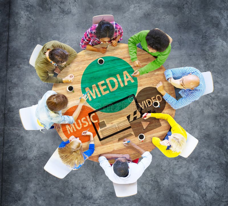 Media Music Video Technology Communication Concept Stock Image - Image ...