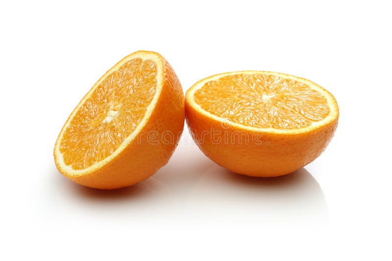 Media naranja dos imagen de archivo. Imagen de rebanado - 38273385