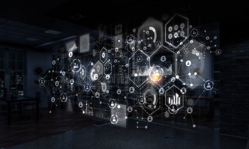 Media Panel with Infographs. Mixed Media Stock Photo - Image of ...