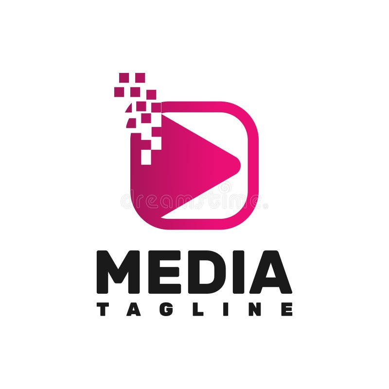 Media pixels logo template stock illustration. Illustration of isolated ...