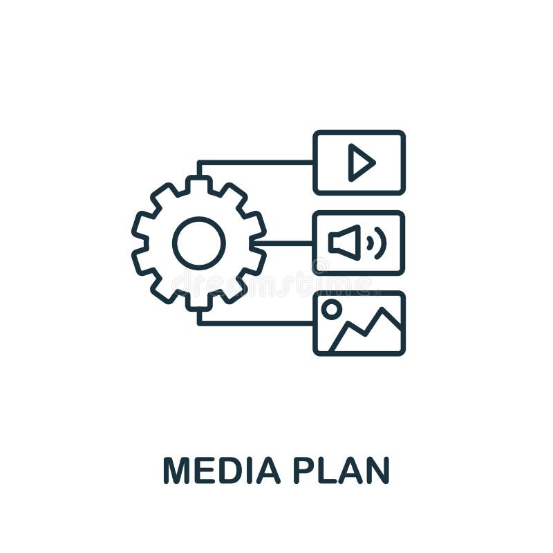 Media Plan Icon. Simple Flat Element from Content Collection Stock ...