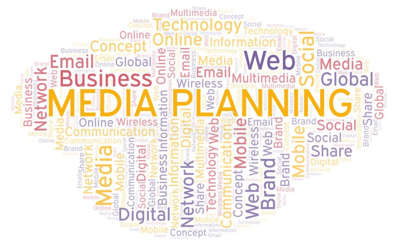 Media Planning word cloud stock illustration. Illustration of fonts ...