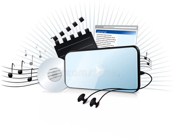 Media Player stock vector. Illustration of phone, apple - 9148049