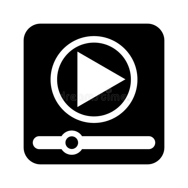 Media Player Application Icon Stock Vector - Illustration of element ...