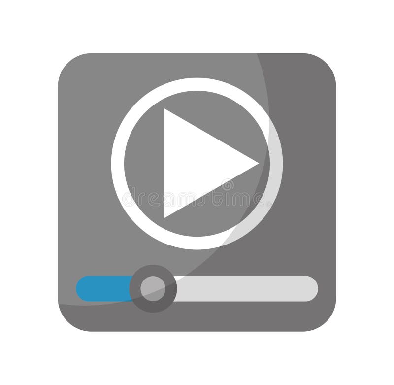 Media Player Application Icon Stock Vector - Illustration of media ...