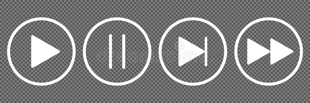 Media Player Button Icon Set. Vector Stock Illustration - Illustration ... Media Player Button Icon Set. Vector Stock Illustration - Illustration ...