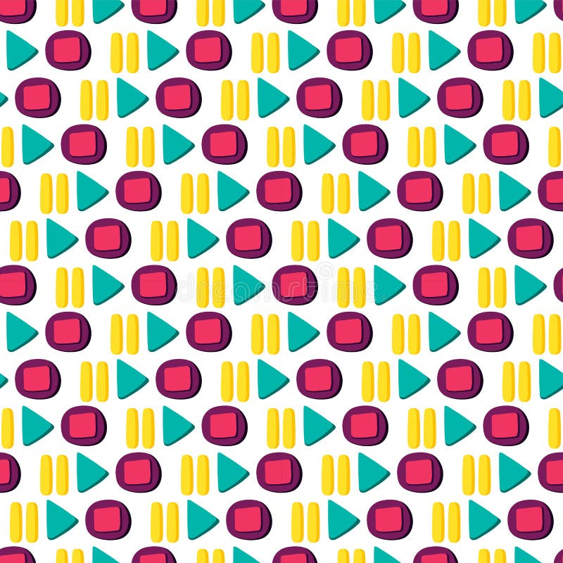 Media Player Buttons Flat Seamless Pattern Stock Illustration ...