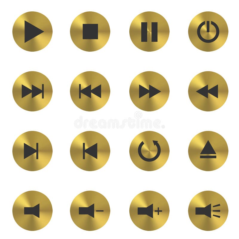 Media player buttons stock vector. Illustration of interface - 61682971 Media player buttons stock vector. Illustration of interface - 61682971