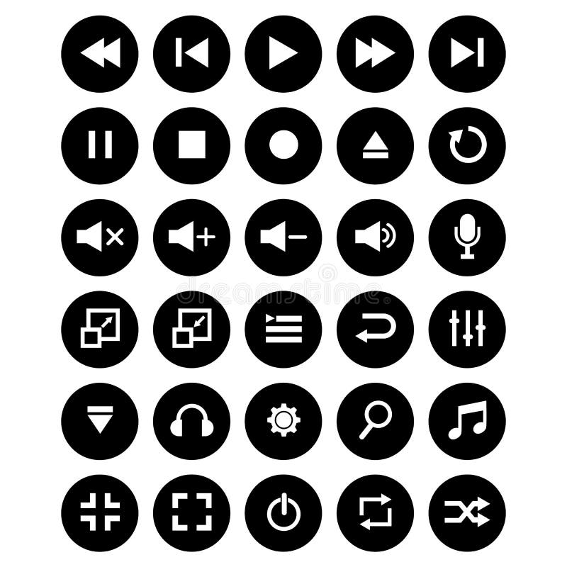Media Player Icon Vector Design Symbol Stock Vector - Illustration of ...
