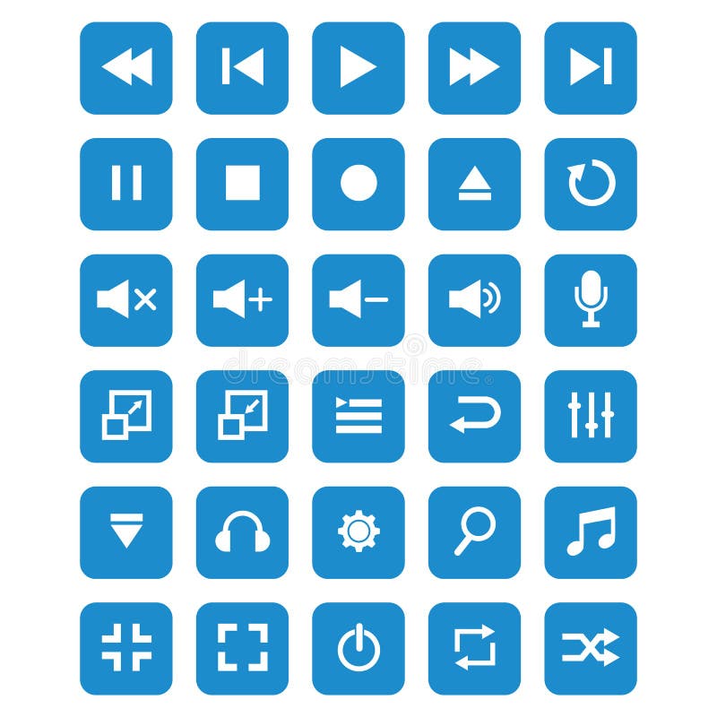 Media Player Icon Vector Design Symbol Stock Vector - Illustration of ...