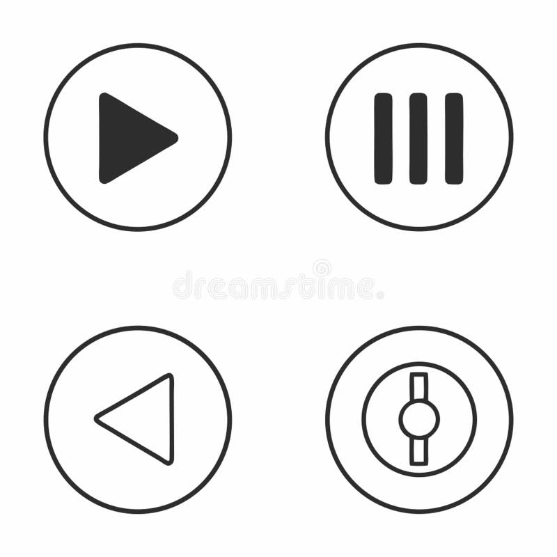 Control buttons stock vector. Illustration of glossy - 21392101