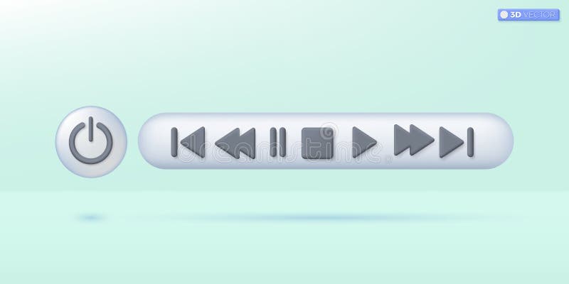 Media Player Control Icon Symbol. Interface Multimedia, Audio Music ...