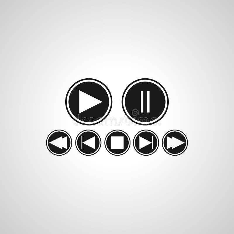 Media Player Control Play Button Simple Icon Stock Vector ... Media Player Control Play Button Simple Icon Stock Vector ...
