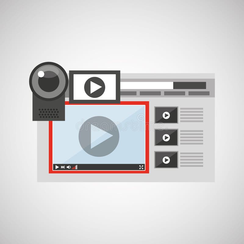 Media player design stock illustration. Illustration of website - 71583315