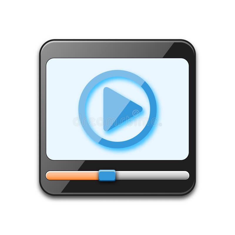 Vector media player icon stock vector. Illustration of iptv - 233783525