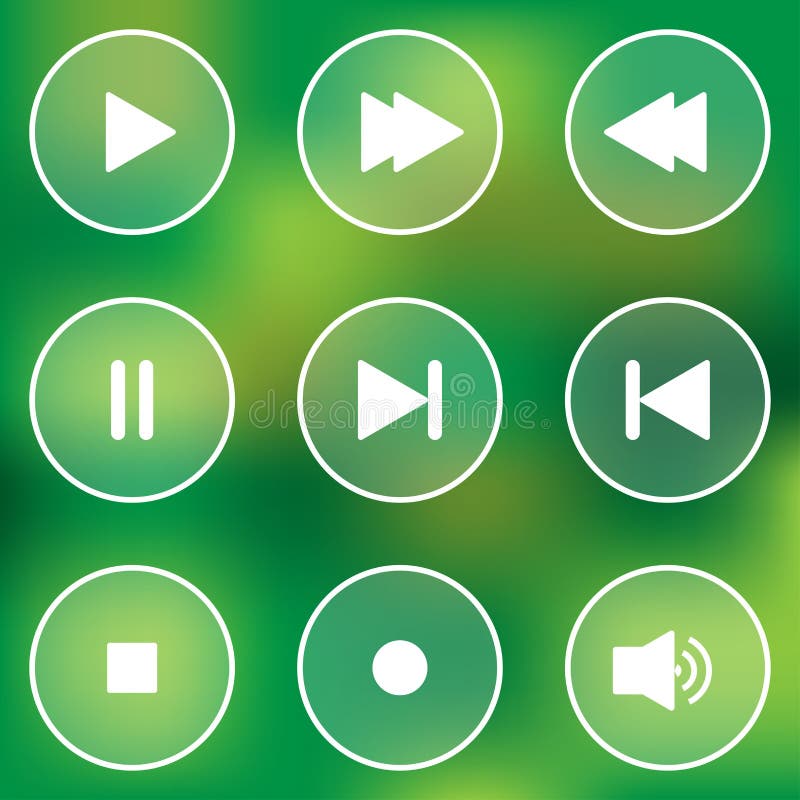 Media player icons stock vector. Illustration of device - 39726102