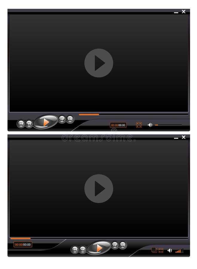 Media player interface stock vector. Illustration of actor - 14140240