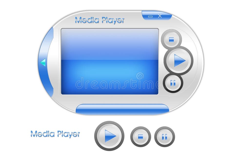 Media Player Interface Design Stock Illustration - Illustration of ...