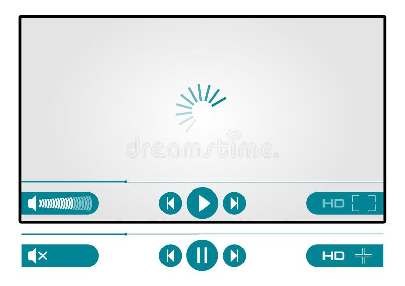 Media player interface stock vector. Illustration of menu - 33803200
