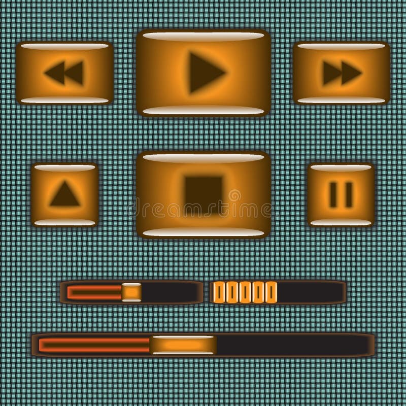 Media player interface stock vector. Illustration of play - 73583584