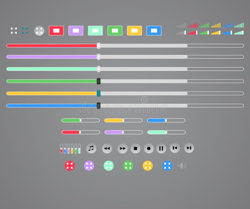 Media player interface stock illustration. Illustration of device ...