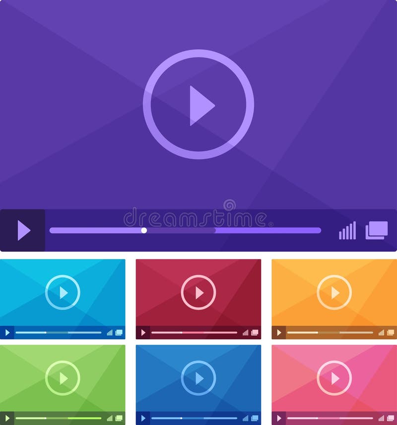 Video Screen Player Background Stock Vector - Illustration of volume ...