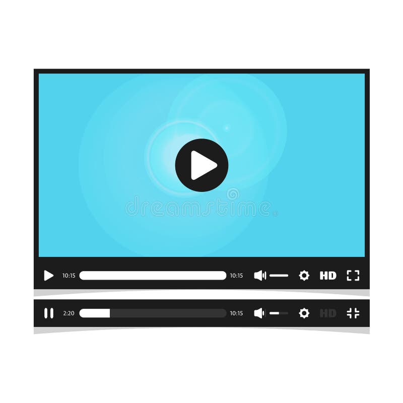 Video Screen Player Background Stock Vector - Illustration of volume ...