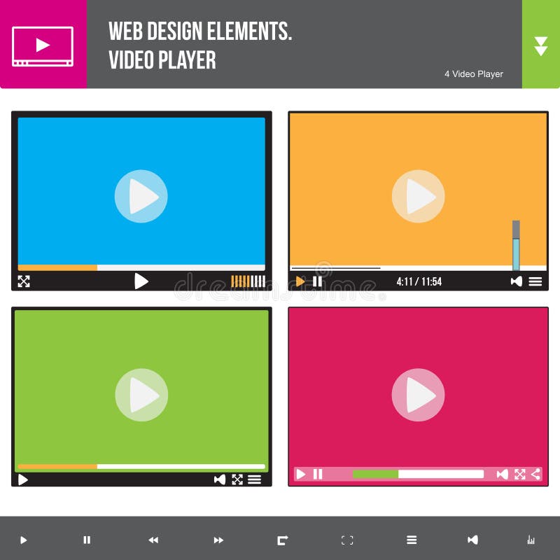 Media player stock vector. Illustration of application - 32687851