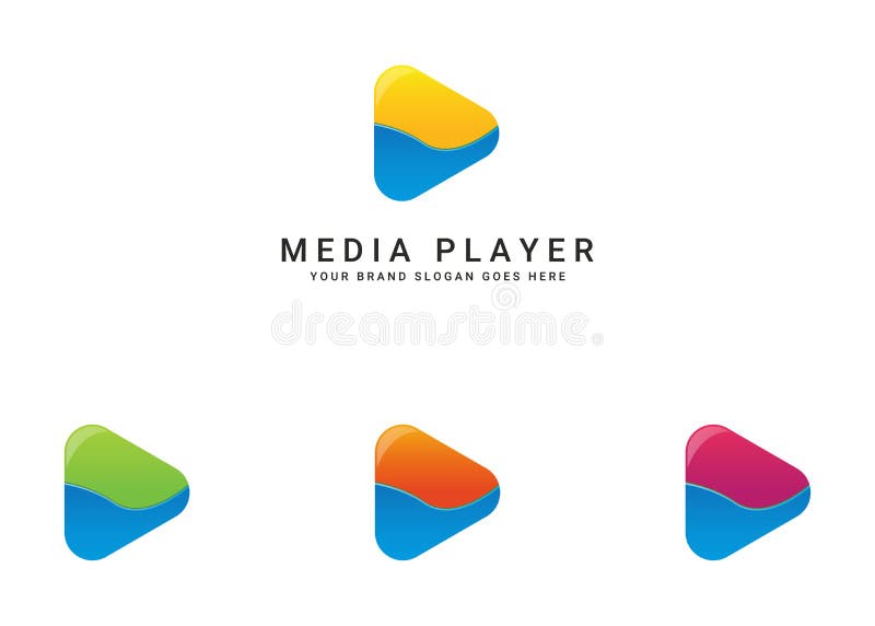 Media Player-Logo vektor abbildung. Illustration von luftblase - 87844343