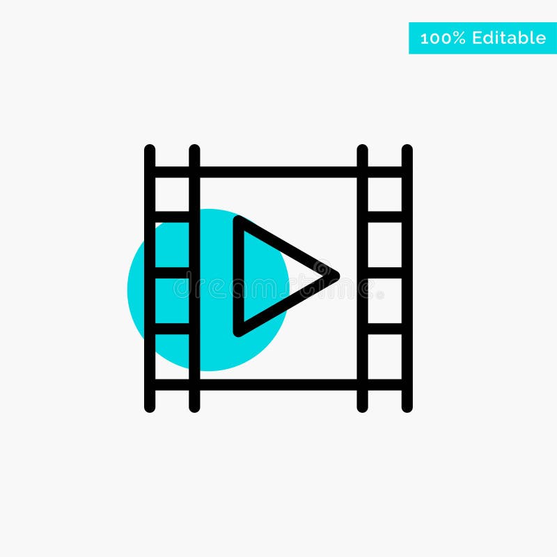 Media, Media Player, Multimedia, Player, Stream Turquoise Highlight ...