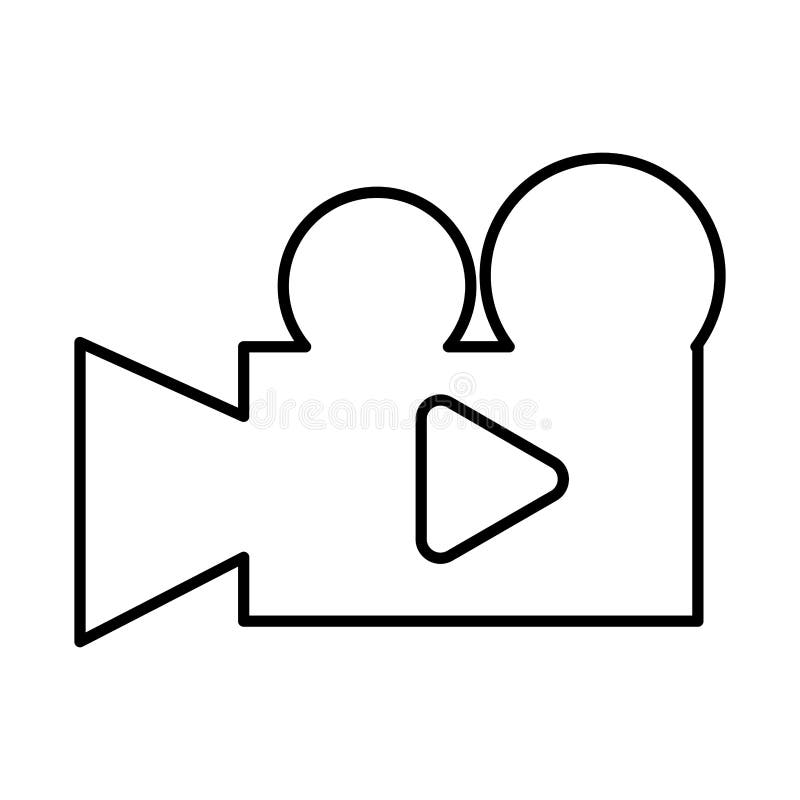 Media Player Play Button in Camera Video Stock Vector - Illustration of ...