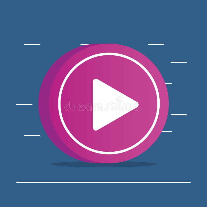 Media Player Play Button Icon Stock Vector - Illustration of round ... Media Player Play Button Icon Stock Vector - Illustration of round ...