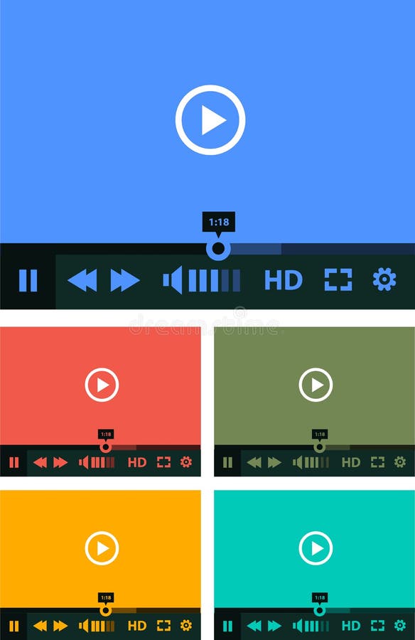 Media player app mock up stock illustration. Illustration of interface ...