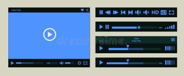 Media player template stock vector. Illustration of play - 60560271