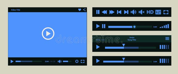 Media player template stock vector. Illustration of play - 60560271