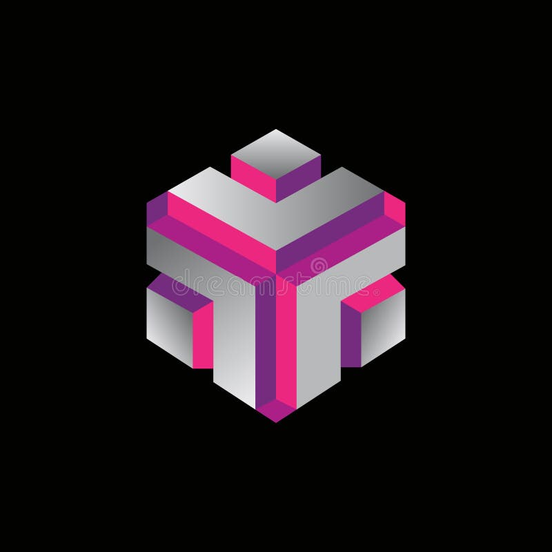 Logo of Polygon Shape. stock vector. Illustration of creation - 92279700