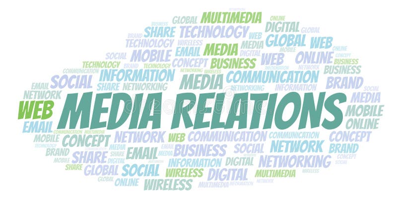 Media Relations word cloud stock illustration. Illustration of bubble ...