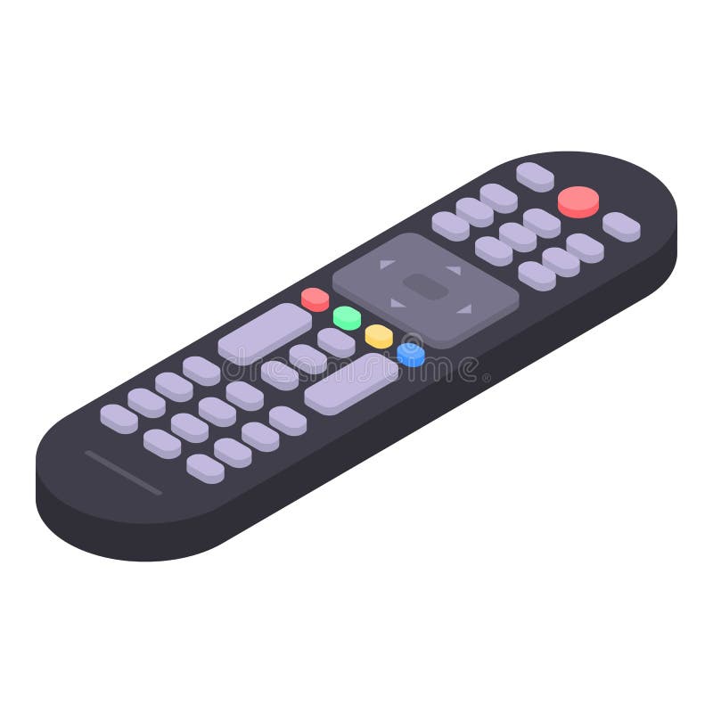Media Box Remote Control Icon, Isometric Style Stock Vector ...