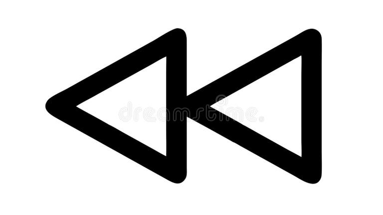 Media Rewind Backward Arrow Icon, Vector Design Generative AI Stock ...