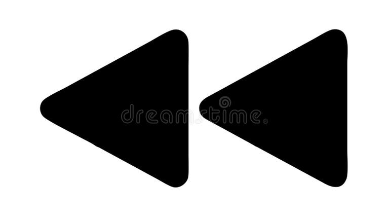 Media Rewind Control, Go Back Button Icon, Vector Design Generative AI ...