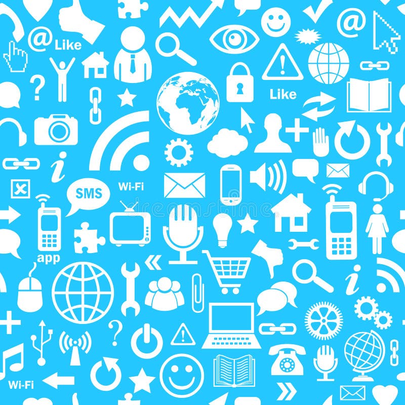 Media seamless background stock vector. Illustration of patterns - 34668292