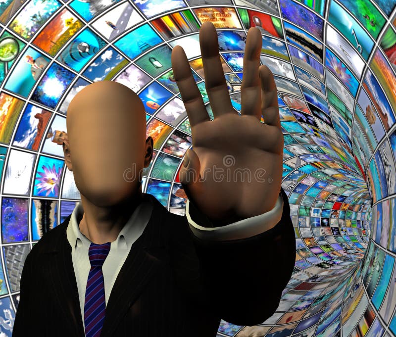 Tunnel Of Media, Images, Photographs Stock Illustration - Illustration ...