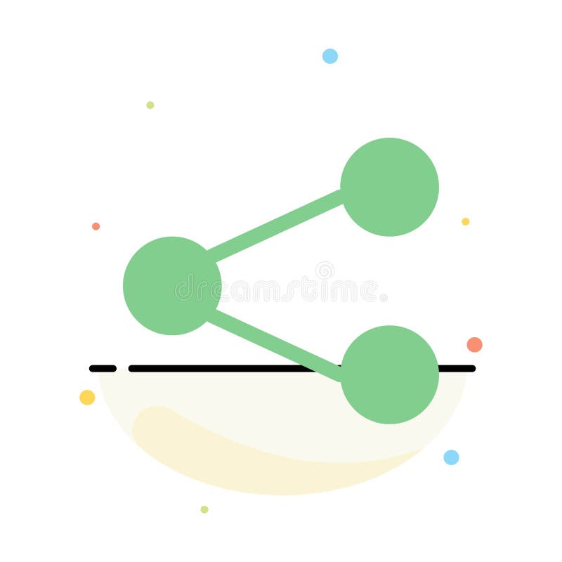 Media, Share, Social, Sharing Abstract Flat Color Icon Template Stock ...