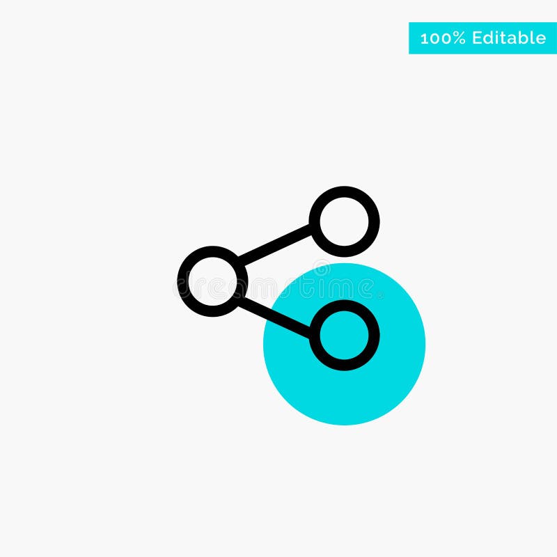 Media, Share, Social, Sharing Turquoise Highlight Circle Point Vector ...