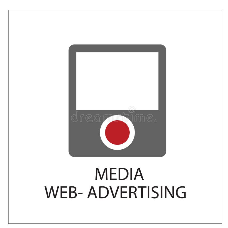 Media Simple Logo Icon Vector Ilustration Stock Vector - Illustration ...