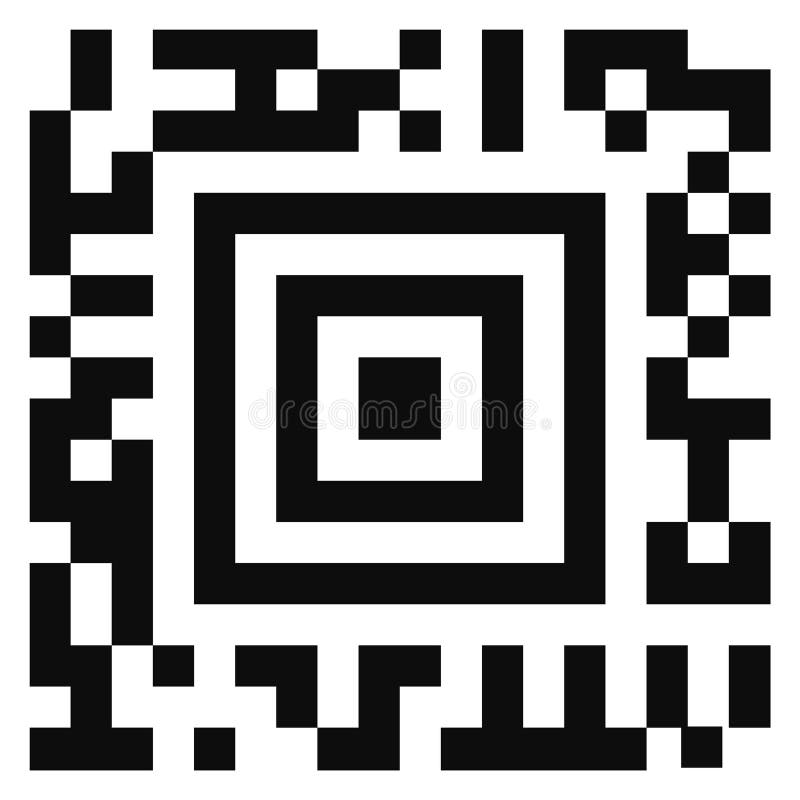 Media Square Barcode Template. Abstract Code Technology Stock ...